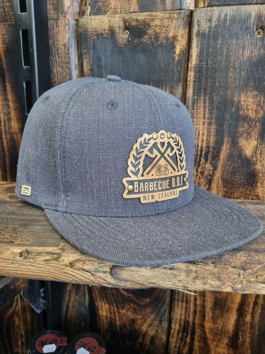 Limited Edition BBQ BOI hat with MNTN Wooden Crest Patch – Barbecue B.O.I.