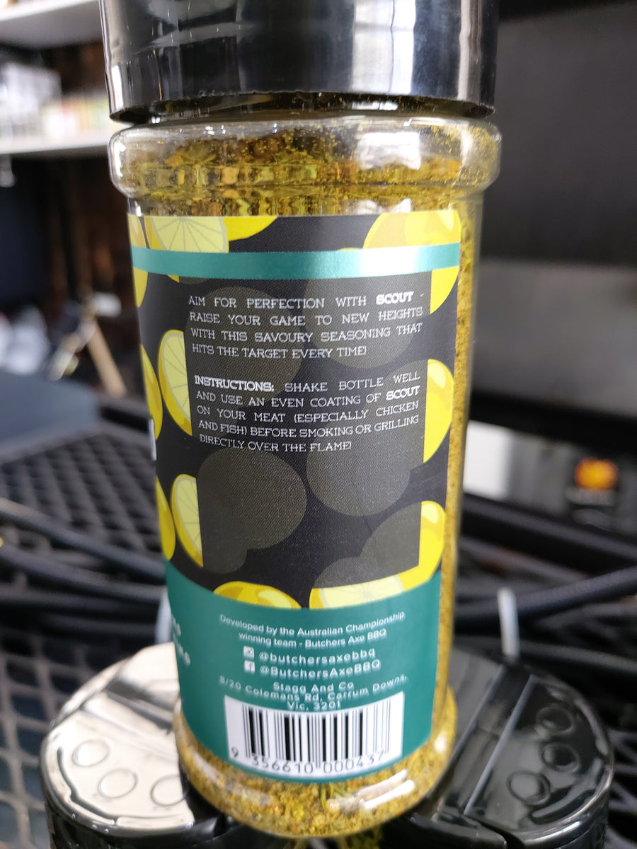 Scout Lemon Pepper Seasoning 170g by Butchers Axe – Barbecue B.O.I.